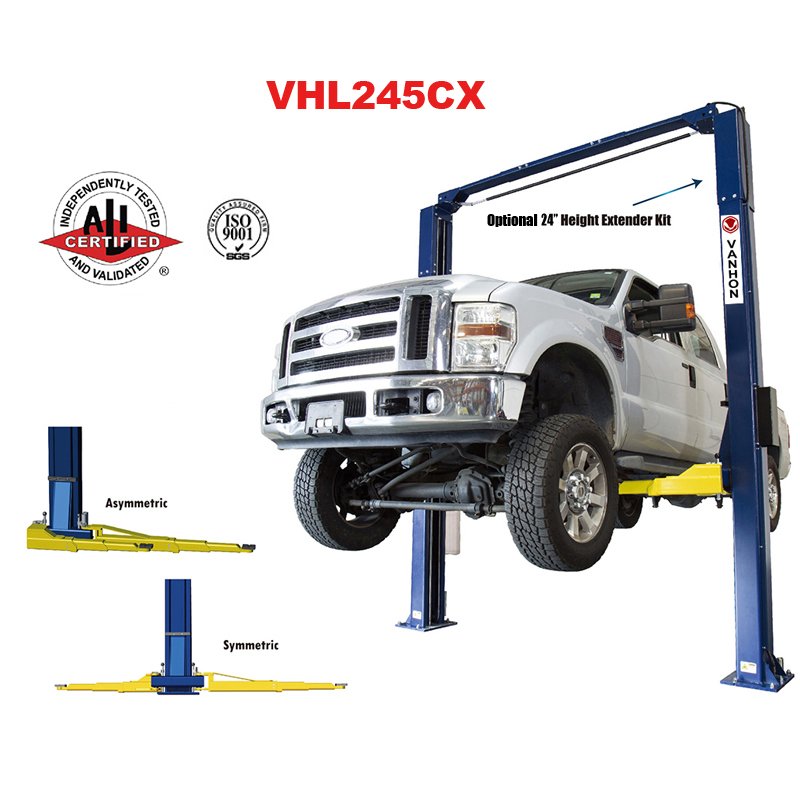 optional extender kit 2 post clear floor car lift|Vanhon Auto Lift